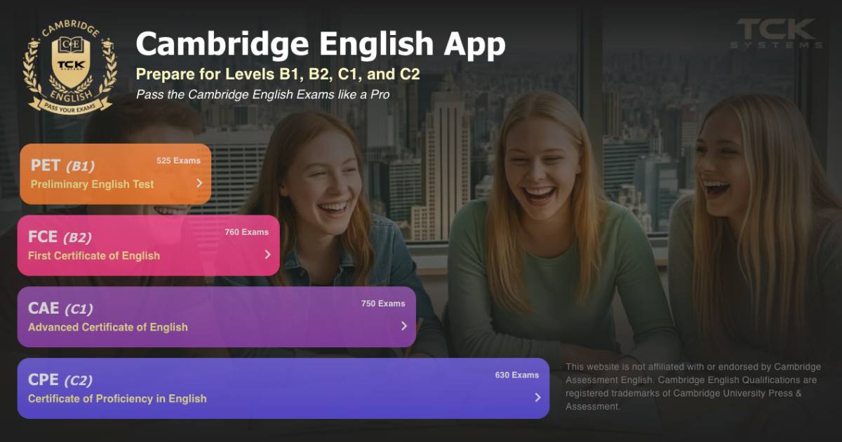 Writing Exercises Cambridge English B1, B2, C1 & C2 - Cambridge English App